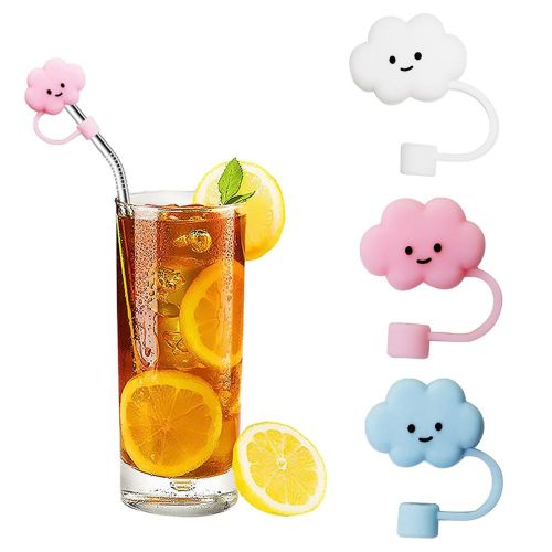 Generic Creative Silicone Cloud Straw Cover No Peculiar Smell Durable ...