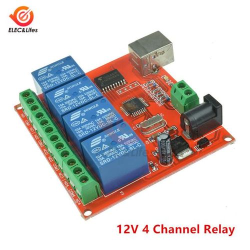 Generic 5v 12v 1 2 4 8 Channel Relay Module Usb Control Switch Board ...