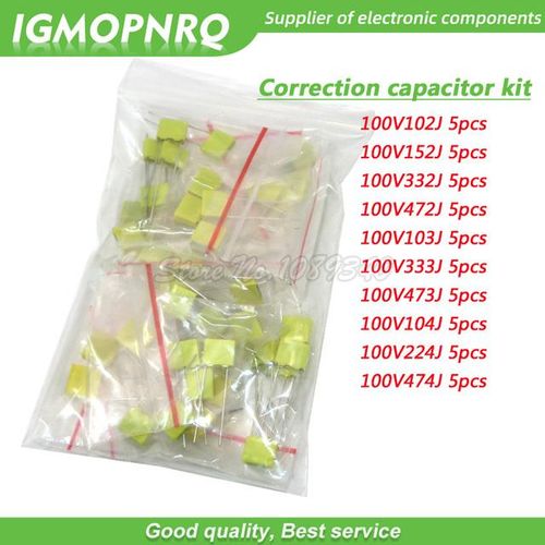 Generic 5values*10pcs =50pcs Correction Capacitor Package Kit Kit 100v ...