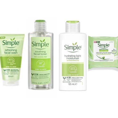 Simple Hydrating Light Moisturizer, Facial Wash, Soothing Toner ...