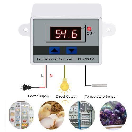 Generic 220V AC Digital LED Temperature Controller For Incubator ...