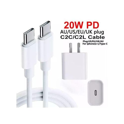 Generic Type Z 20W Fast Charger Type-C To Type C Charger With Type C ...