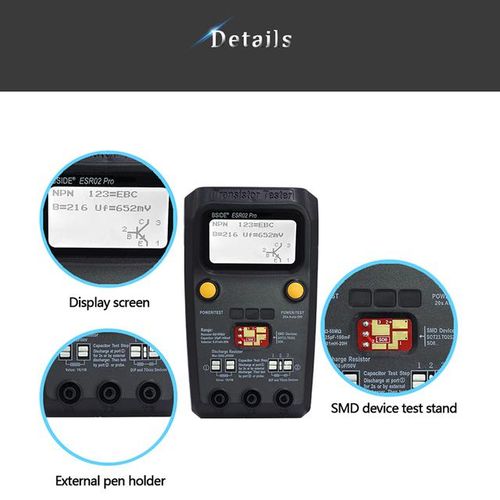Generic Bside Multi-Purpose Transistor Esr/smd Tester Esr02pro Smart ...
