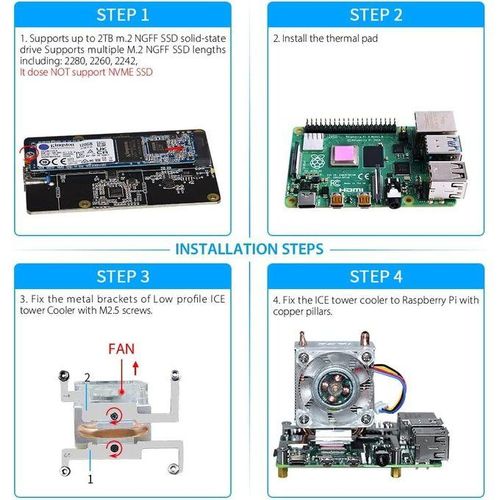Generic GeeekPi Raspberry Pi Mini Tower NAS Kit, ICE Cooler With PWM ...