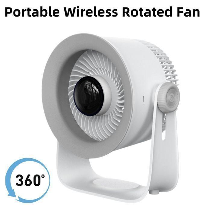 Kamisafe Portable Wireless Rotated Fan,Rechargeable Table