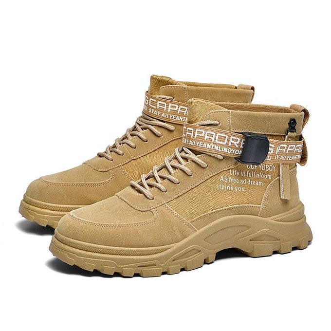 ALagzi Mens Casual High-Top Shoes Running Sneakers - Brown | Jumia Nigeria