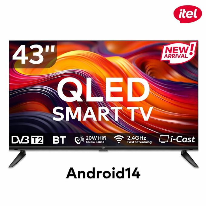 itel 43 inches" QLED Smart TV With Neflix, Youtbe, Prime