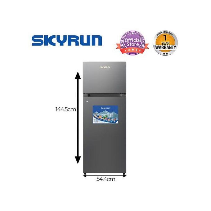 Skyrun 200L Double Door Top Mount Fridge (BCD-200K) -Grey