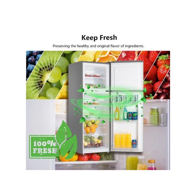 Skyrun 200L Double Door Top Mount Fridge (BCD-200K) -Grey | Jumia Nigeria