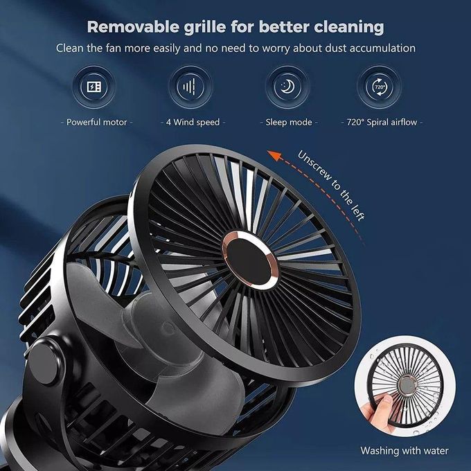Generic Rechargeable Fans Mini 10000mAh 720° Rotation 4-speed ...