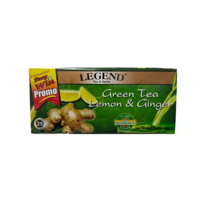 Legend Tea & Herbs Green Tea Lemon And Ginger (25 Tea Bags)