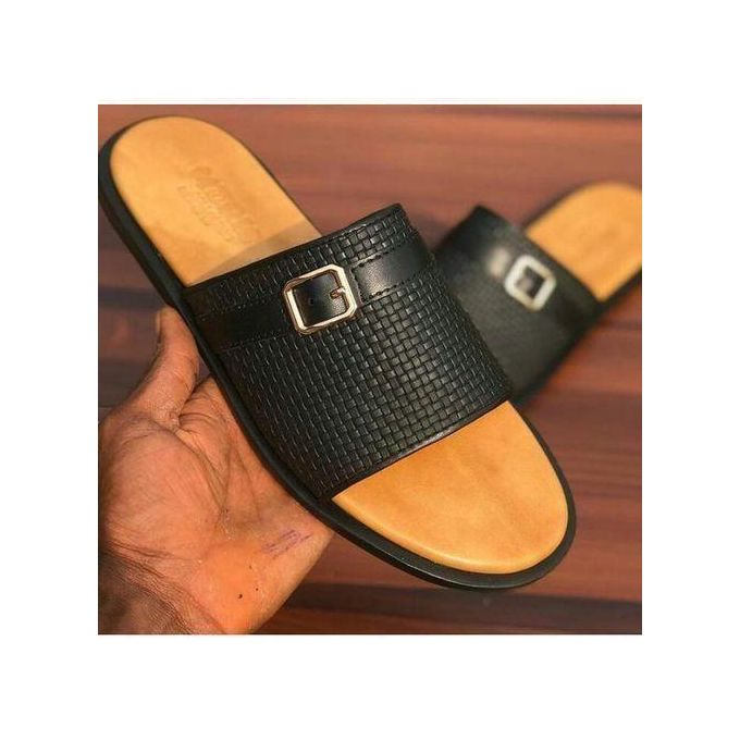 Fashion Classy Male Black Toe Slips - MEN PALM SLIPPERS | Jumia Nigeria