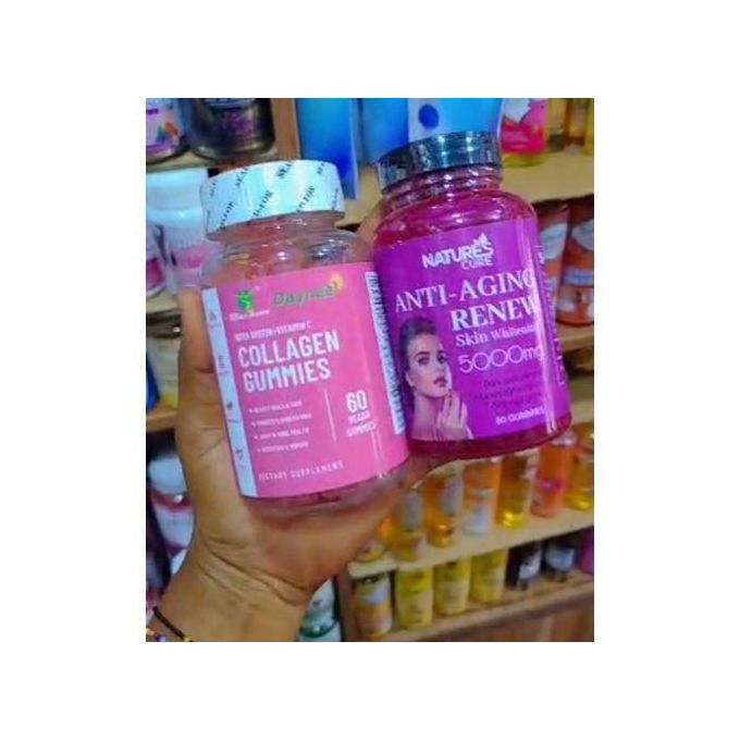 Daynee Collagen Gummies & Anti-Aging Renew Skin Whitenin 5000mg Gummies ...