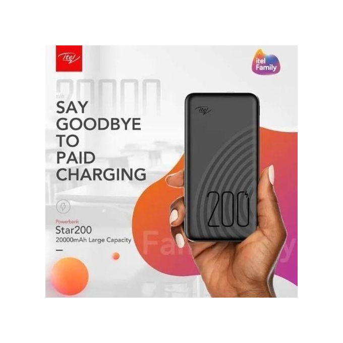 Generic Itel 20000mAh,Bright Touch,Fast Charging,Star 200 Power Bank ...