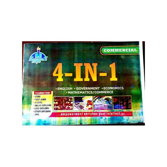 Jumia Books 4 IN 1 JAMB UTME PAST QUESTIONS By SUCCESS EDGE