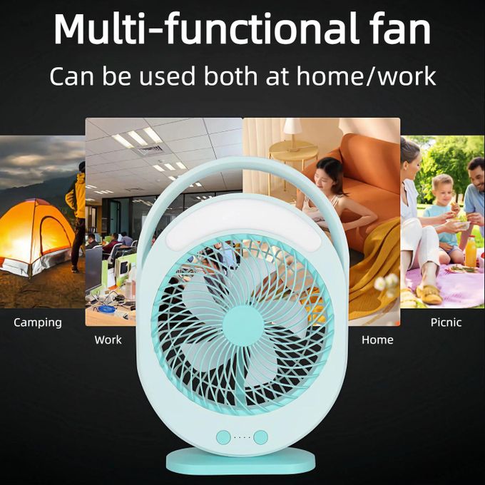 Kamisafe Rechargeable LED Multi-Functional Fan.4500mAh.Up to 12 Hours ...