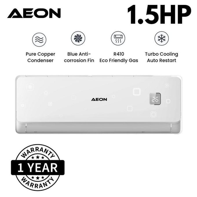 Aeon 1.5HP Non-inverter Split AC - (with Installation kit)