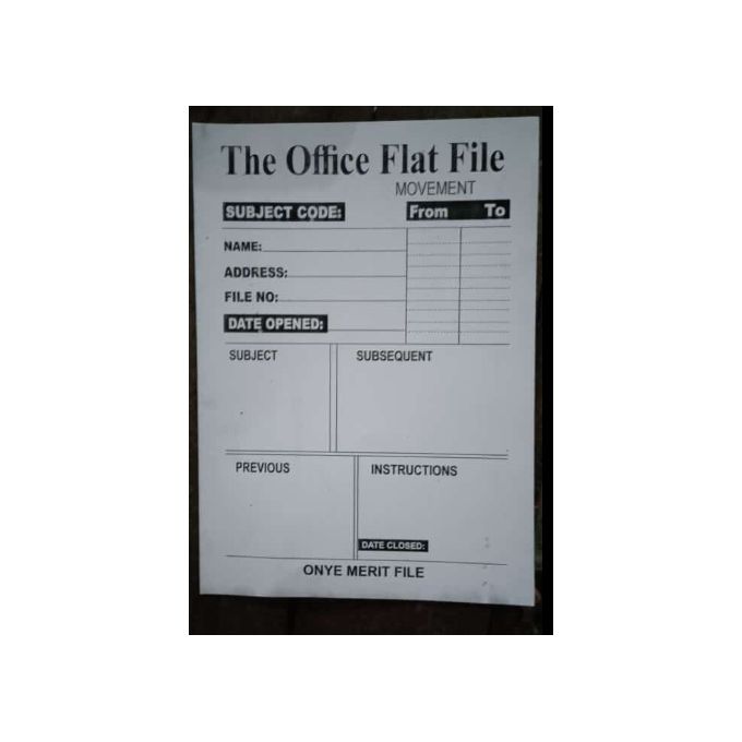 Generic White Multi Purpose Flat Office Files