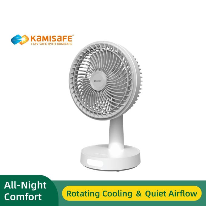 Kamisafe Rechargeable Table Fan.Portable Wireless Rotated