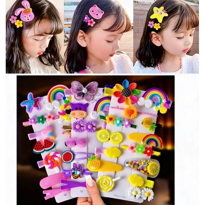Fashion 3 pack carton girl hair clips set Flower fruit baby Girl ...