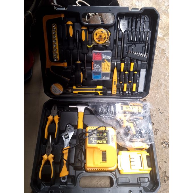 Dewalt Set Of Tools Box With Rechargeable Drilling Machine | Jumia Nigeria