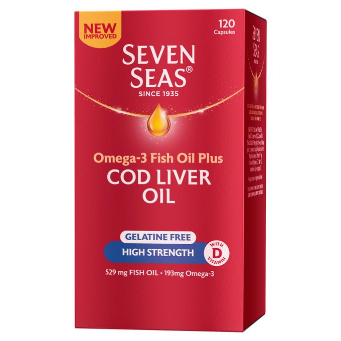 Seven Seas Omega-3 Fish Oil High Strength plus Cod Liver Oil with ...