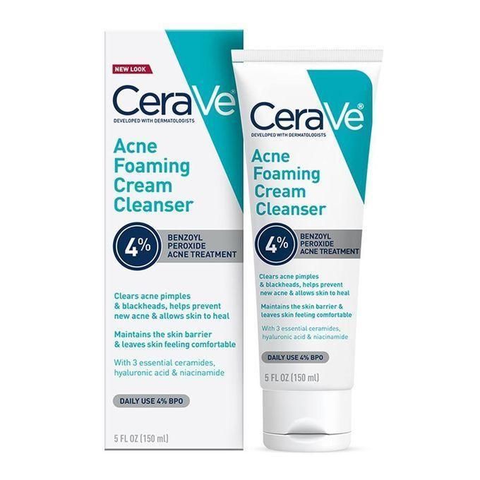 Cerave Acne Foaming Cream Cleanser 4% Benzoyl Peroxide