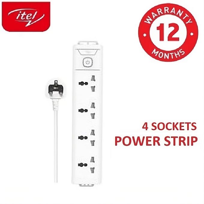 itel 4 Sockets 1.8Metre Cord Power Strip Extension Box | Jumia Nigeria