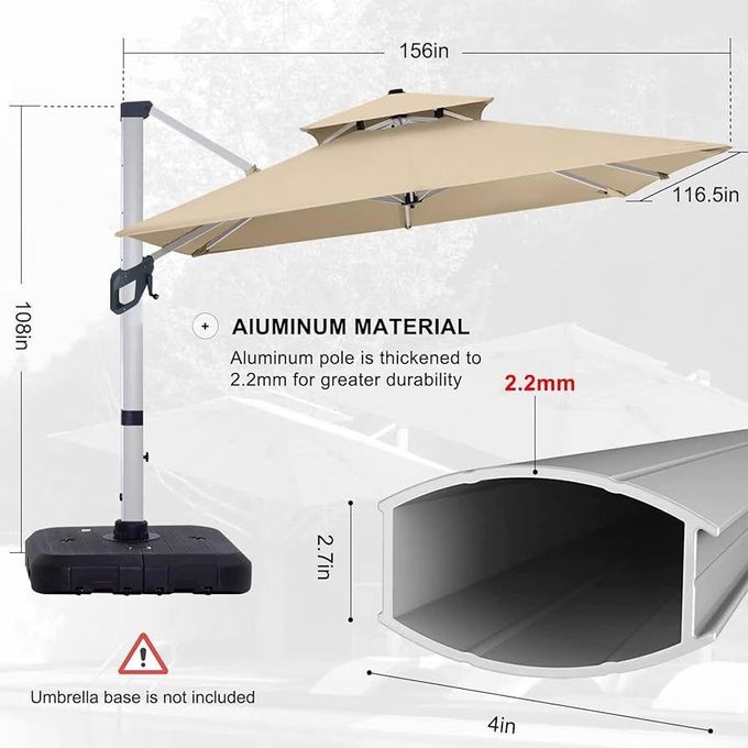 Generic Outdoors Canopy Umbrella Parasol(Canopy Only)