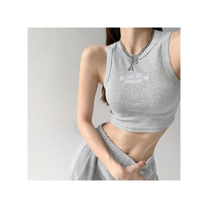 Fashion Sexy Ladies Crop Top Shaved Shoulder Outer Hot Girl