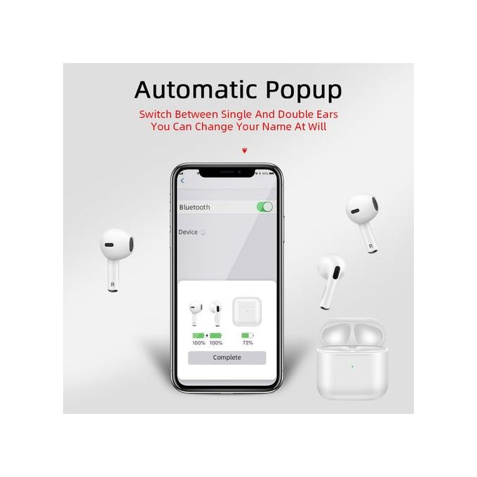 TiLECC Air Pro 4 TWS Touch Sensor Bluetooth Headset - White | Jumia Nigeria