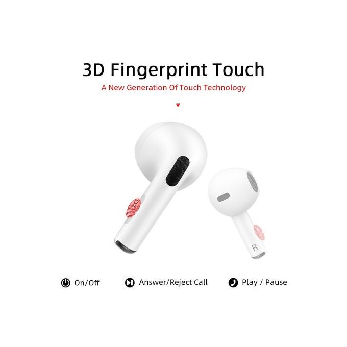 TiLECC Air Pro 4 TWS Touch Sensor Bluetooth Headset - White | Jumia Nigeria