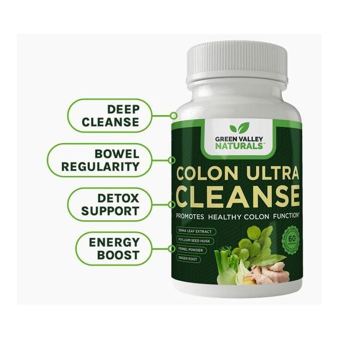 Green Valley Colon Ultra Cleanse 60 Capsules Promotes
