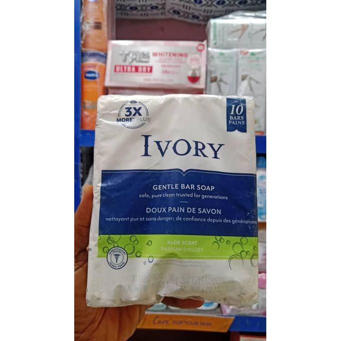 Ivory Gentle Bar Soap, Original Scent, 3.17 oz, X 10 Bars