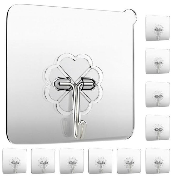 Generic 10PCS Strong Self-adhesive Wall Hook Sticky Hook | Jumia Nigeria