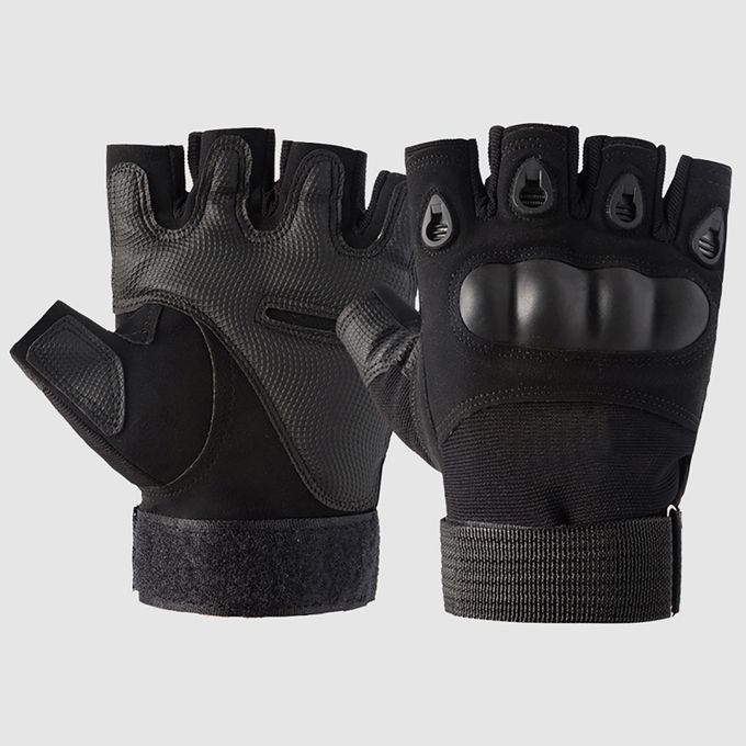 Generic Fingerless Gloves With Hard Knuckle Anti-Slip