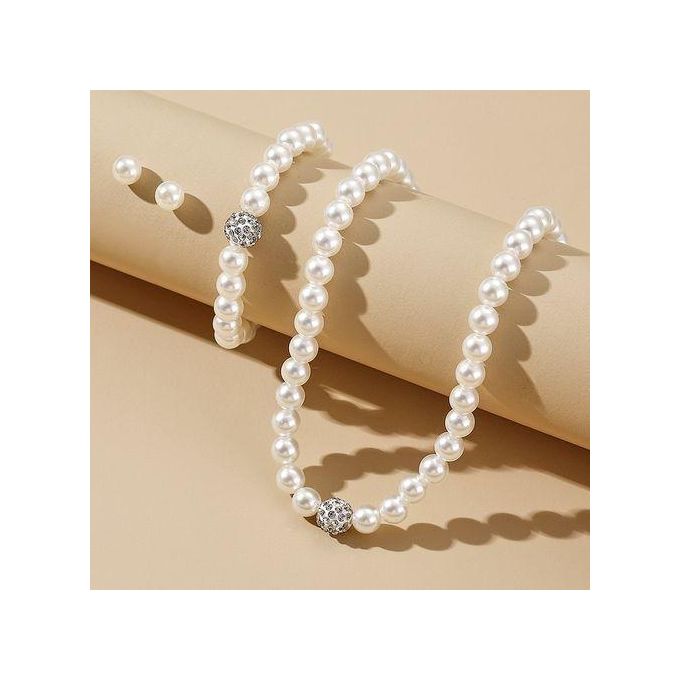 SXCHEN Pearl Jewelry Set Women Wedding Party Elegant