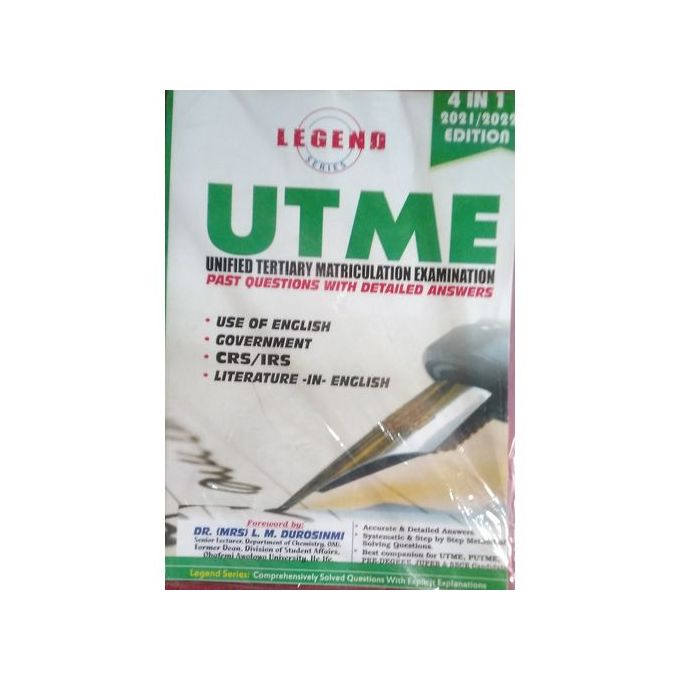 Jumia Books JAMB UTME LEGEND SERIES 4 IN 1 PAST QUESTIONS - ART CLASS ...