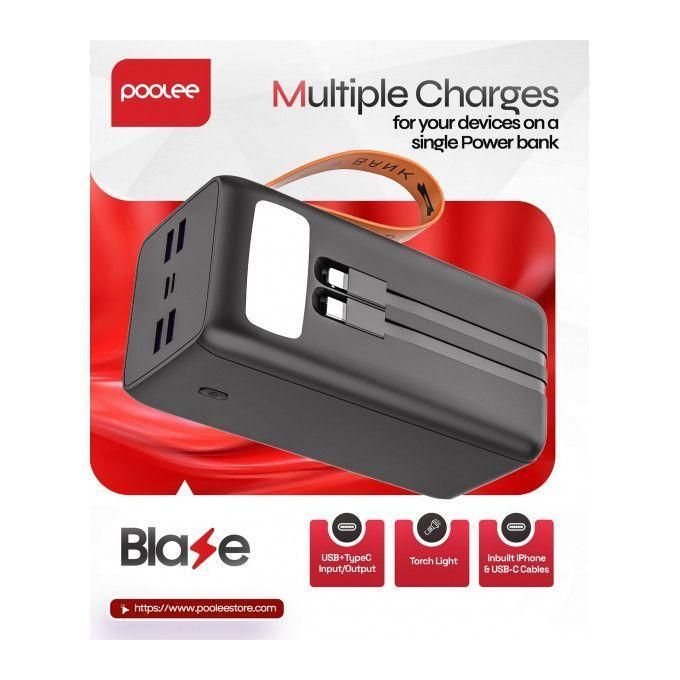 POOLEE 50000mA Power Bank DIGITAL Flash Type-C Fast Charging | Jumia ...